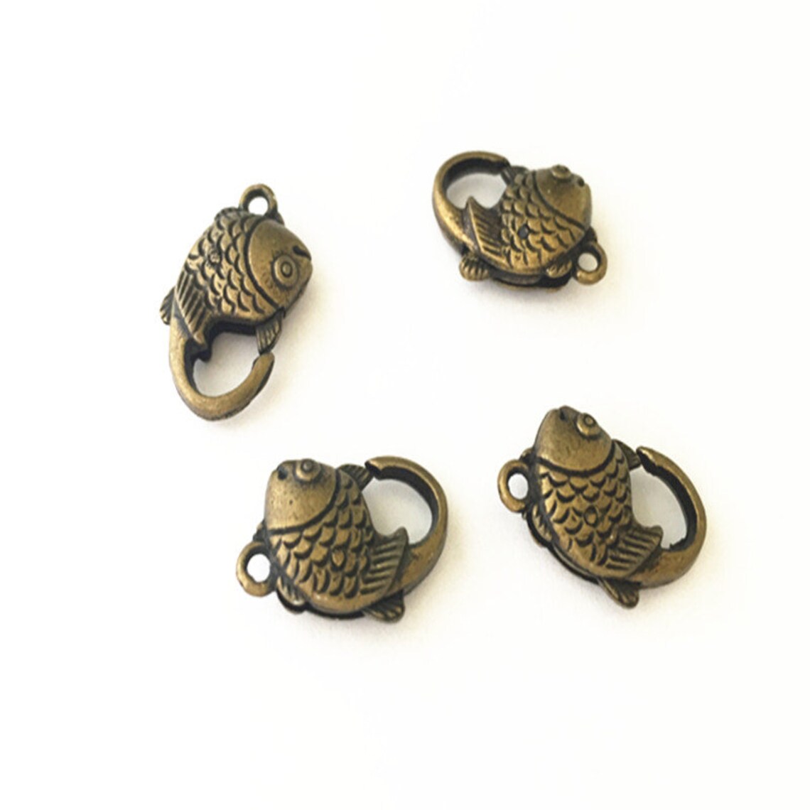 10pcs Antique Bronze Fish Shape Lobster Clasps 11mmx23mm - Etsy
