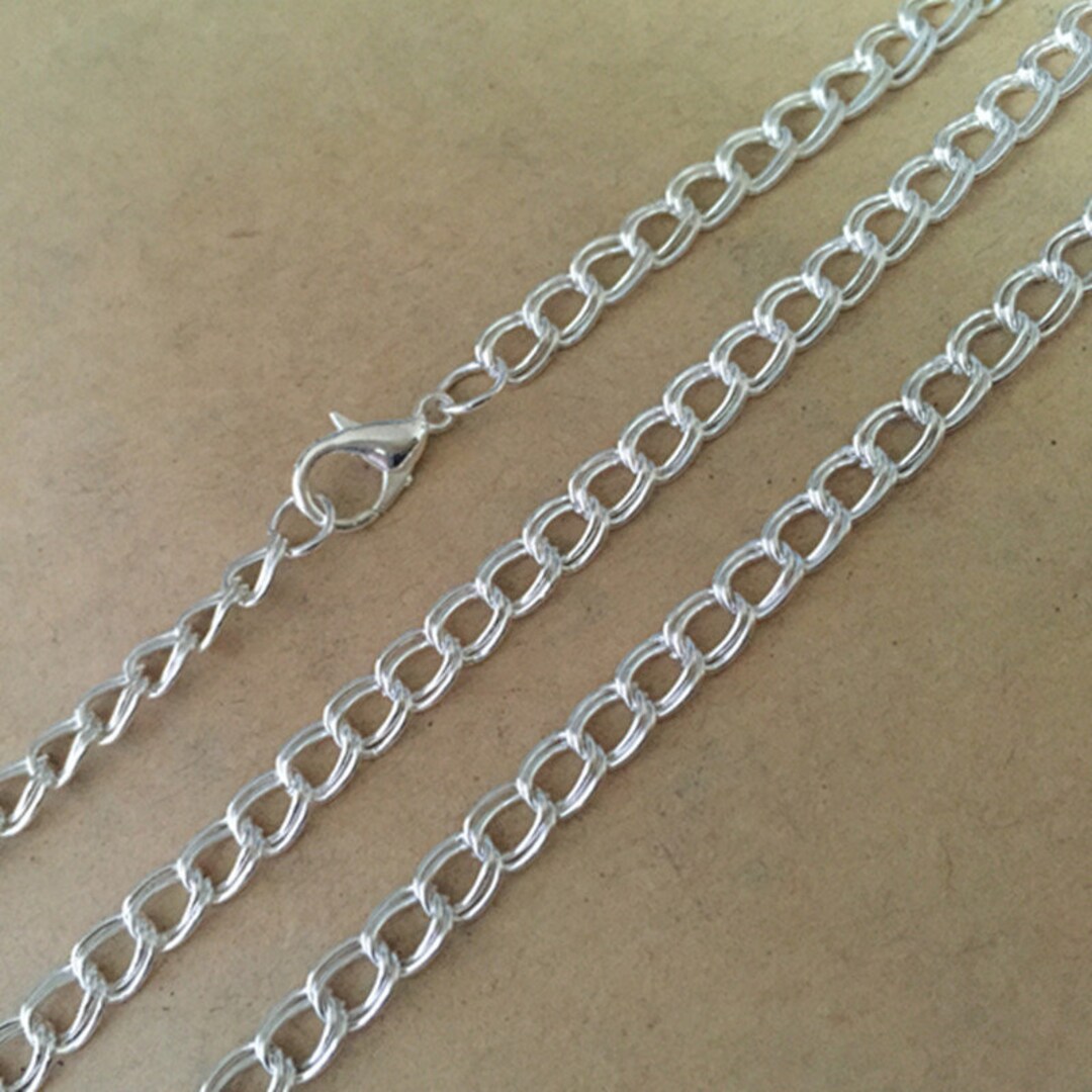 50pcs Silver Color Pendant Chain 4mmx5mm - Etsy