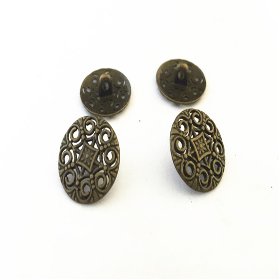 20pcs of Antique Bronze Metal Button Pendant 18mm - Etsy