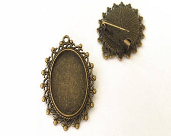 100pc Antique Bronze Pins30x5mm Metal Bar Pin Back - Etsy