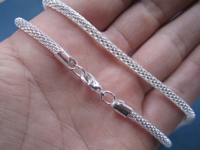 10pcs 2mm Silver Color Link Necklace Pendant Chain 44cm - Etsy