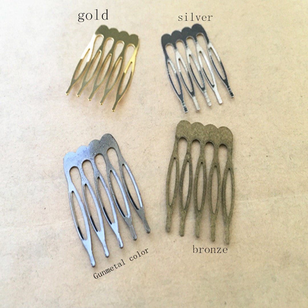 30pcs 20mmx 35mm 5teeth Mixed Color Hair Combs - Etsy