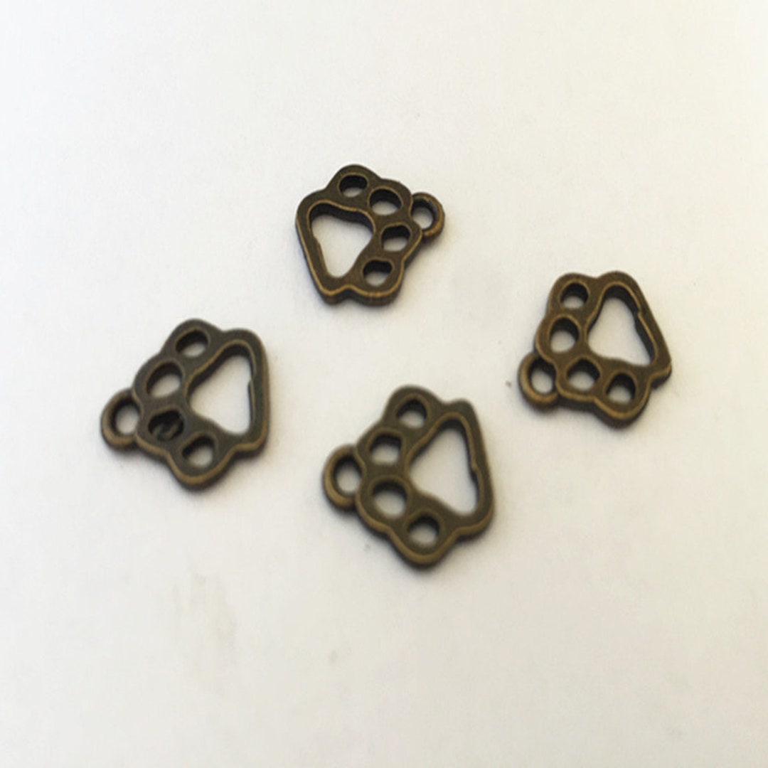 50pcs of Antique Bronze Footprints Pendant Charms 11mmx13mm - Etsy