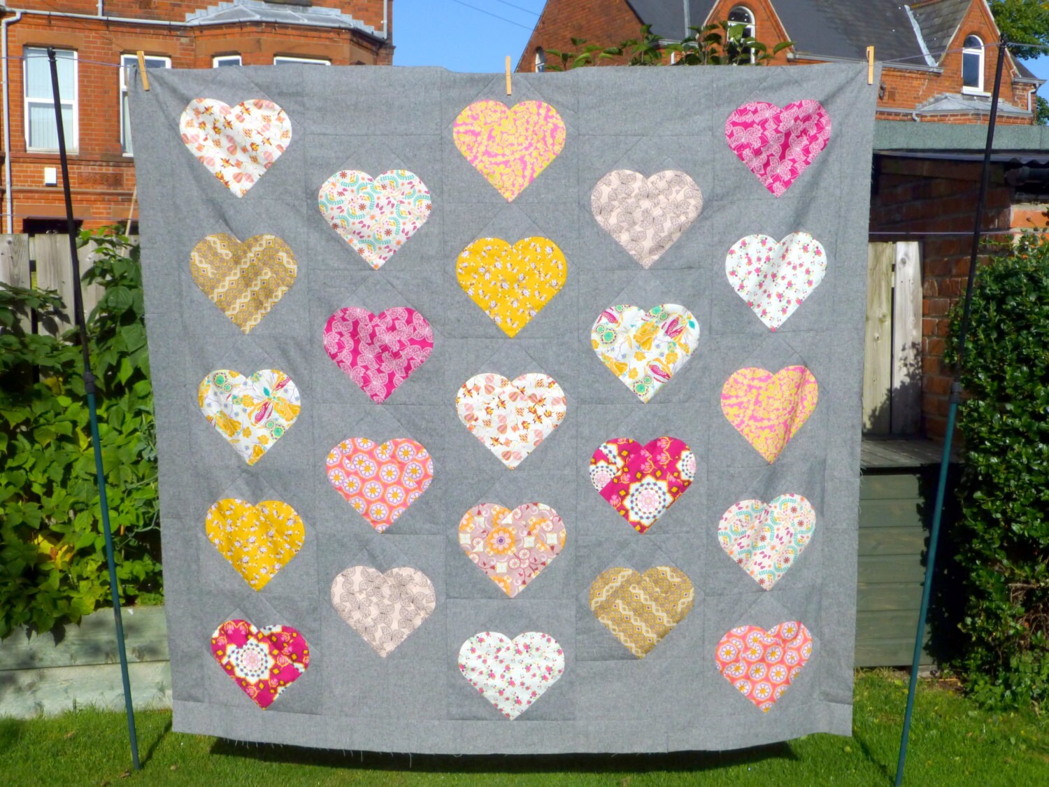 PDF Pattern: 'drunken Hearts' Quilt - Etsy