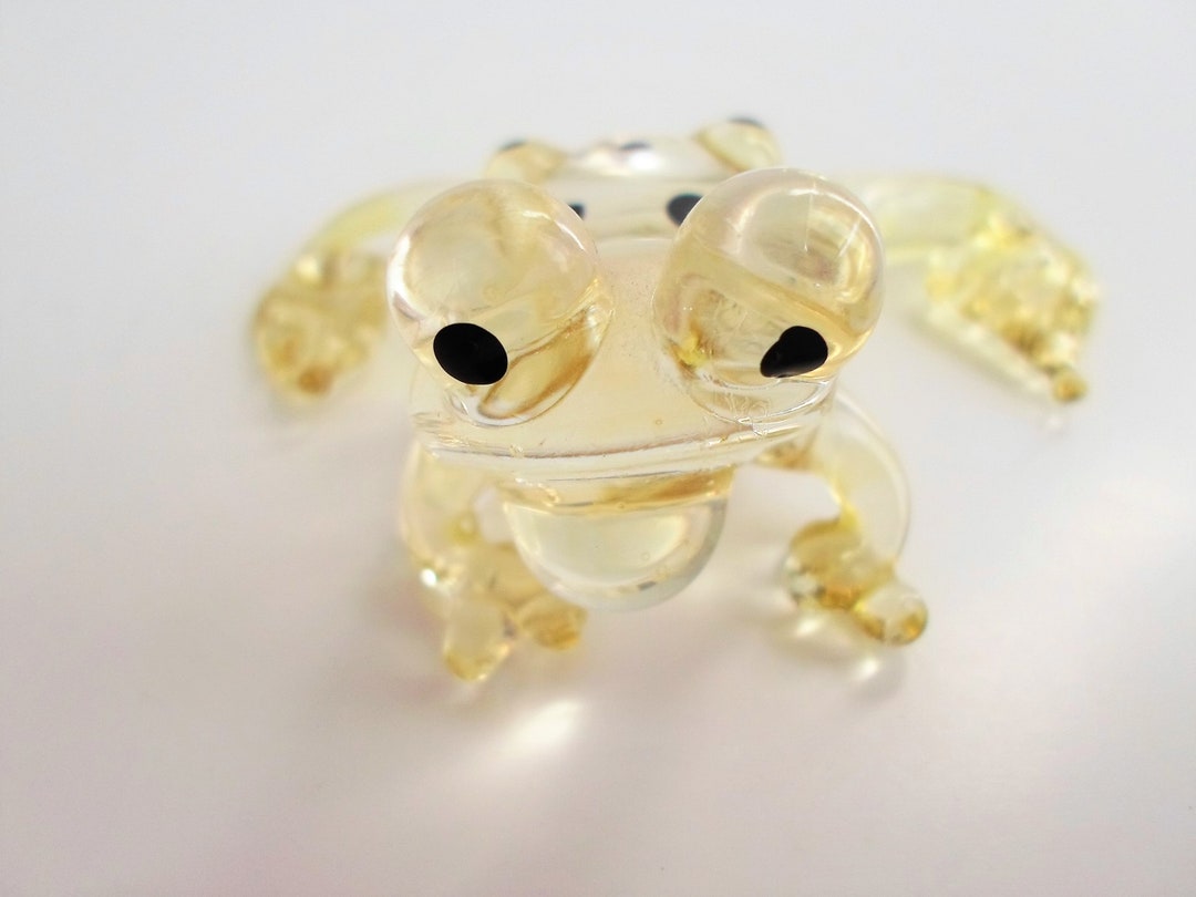 Art Glass Frog, Glass Frog Figurine, Frog Figurine, Collectible Art ...