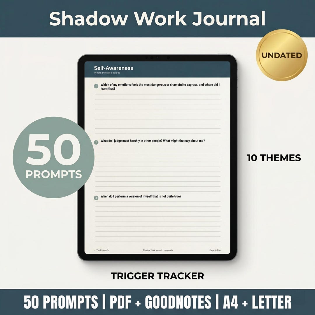 Shadow Work Journal Printable, Inner Child Healing Prompts PDF, Self ...