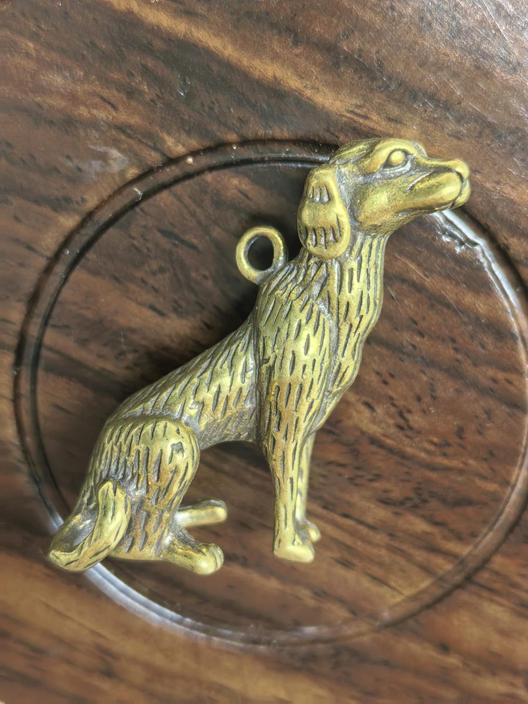 Vintage Brass Labrador Dog Pendant Puppy Tea Pet Desk Ornament - Etsy
