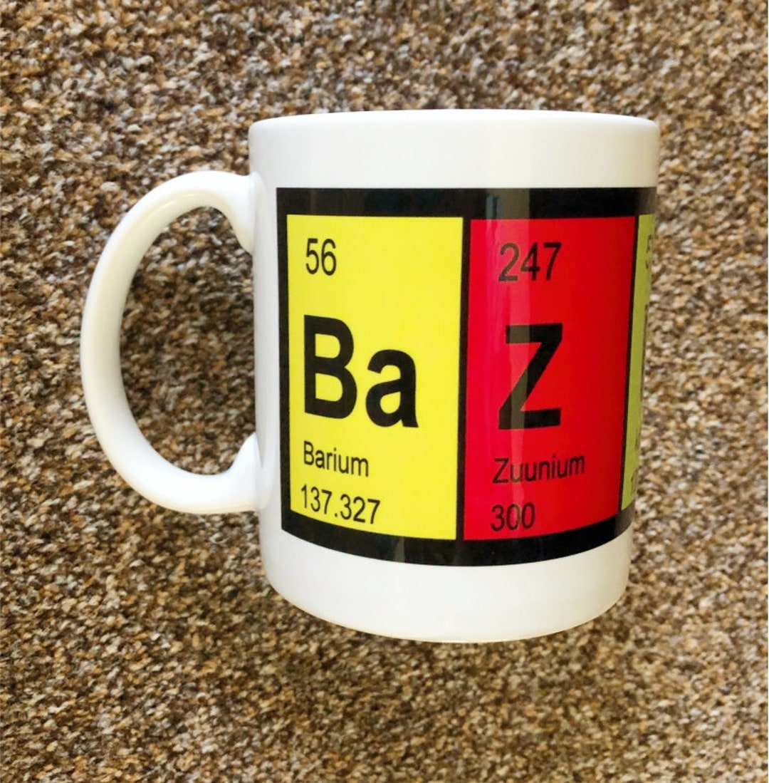 BAZINGA Mug, With Chemical Element Symbols, Stocking Filler, Secret ...