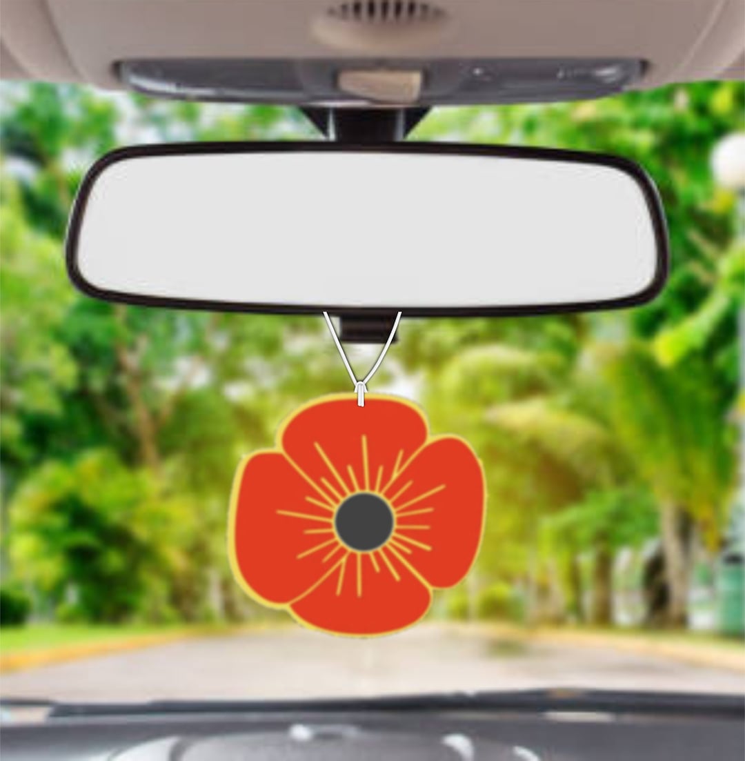 Poppy Air Freshener, Remembrance Poppy, for Car or Home Use, Both Sides ...