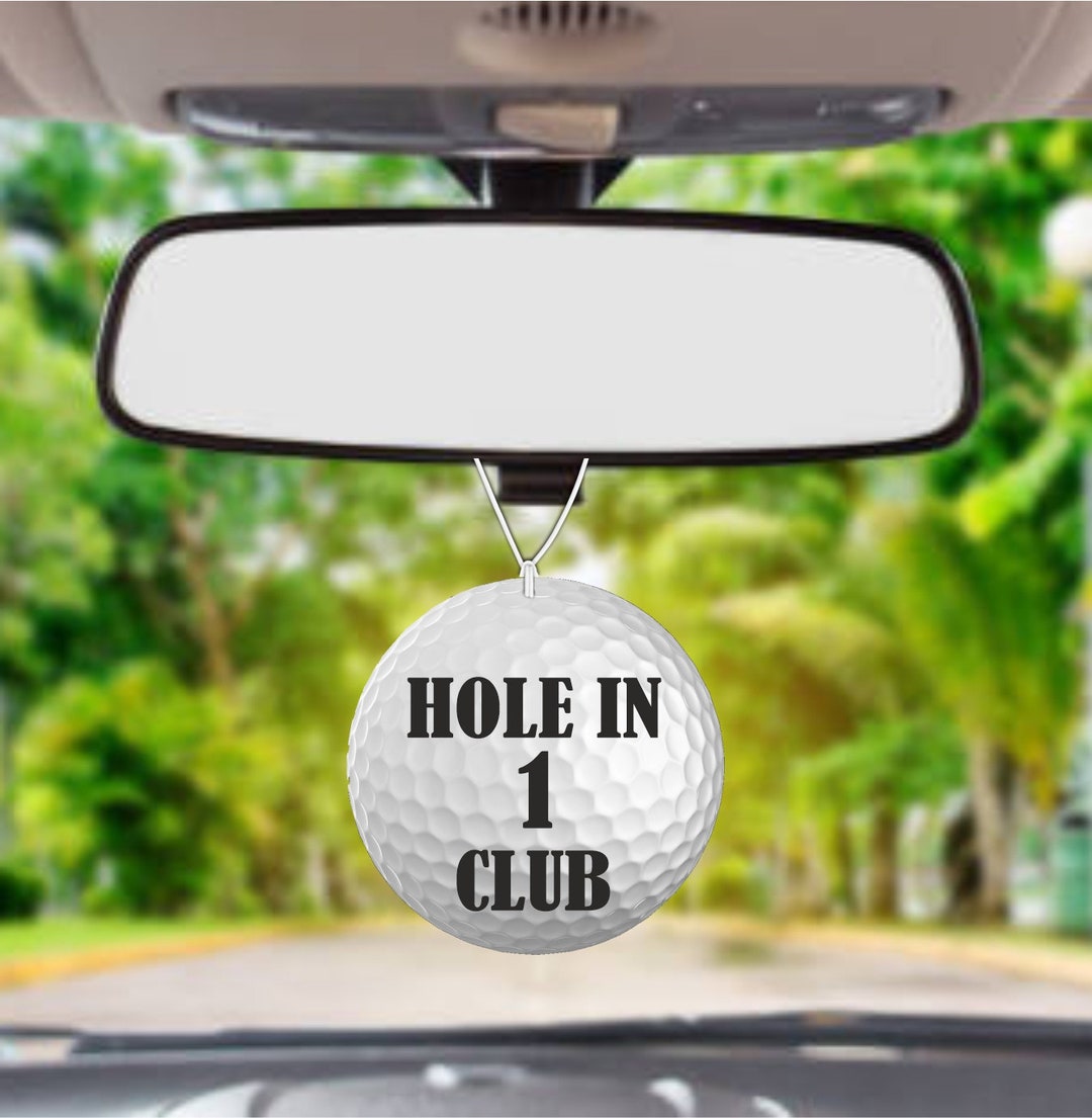Custom Message, Personalised Golf Ball, Flat Air Freshener, Golfing ...