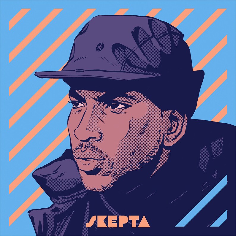 SKEPTA Art Print A3 Illustration Poster Modern Full Colour - Etsy