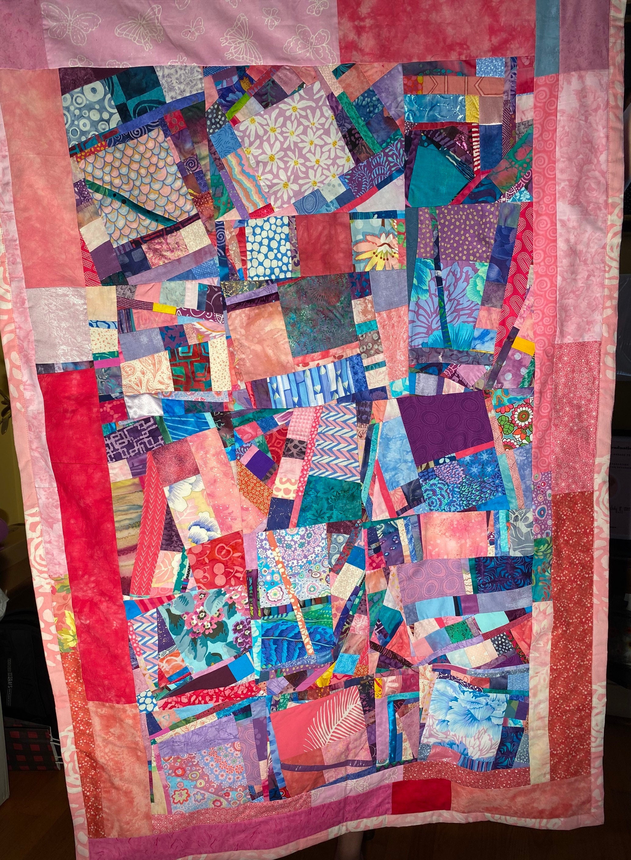 Large Original Design Art Quilt Wall Hanging//modern Abstract Collage ...