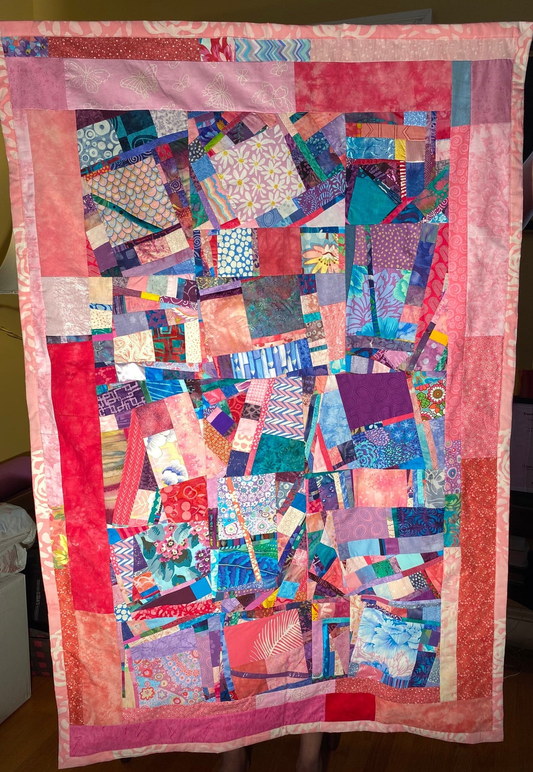 Large Original Design Art Quilt Wall Hanging//modern Abstract Collage ...