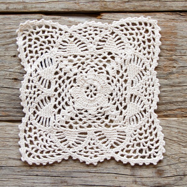 Square Crochet Doily - Etsy