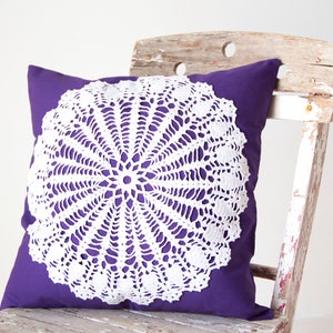 Pink Fuchsia Square Crochet Doily Hand Dyed Vintage Doily - Etsy