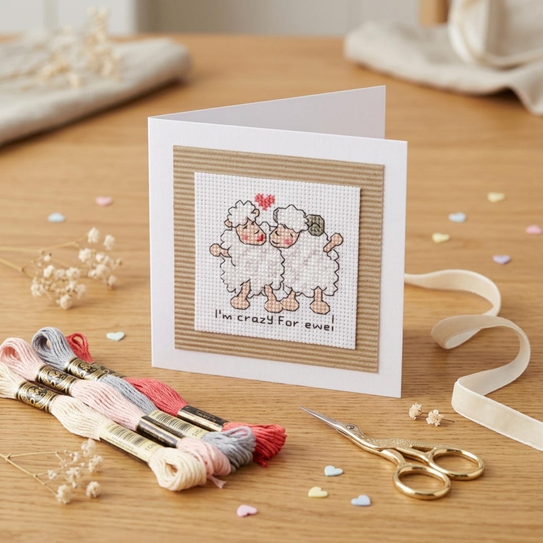 Set of 6 Kissing Cuties Cross Stitch Card Patterns PDF Bundle, Digital ...