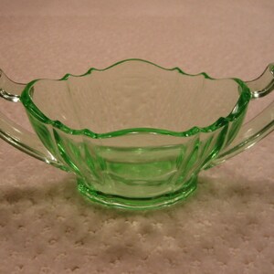 Vintage Green Depression Glass Compote . . Unique Piece . . MINT ...