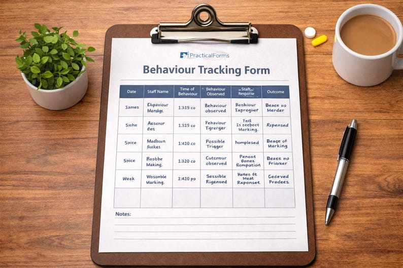 Behavior Tracking Form - Etsy