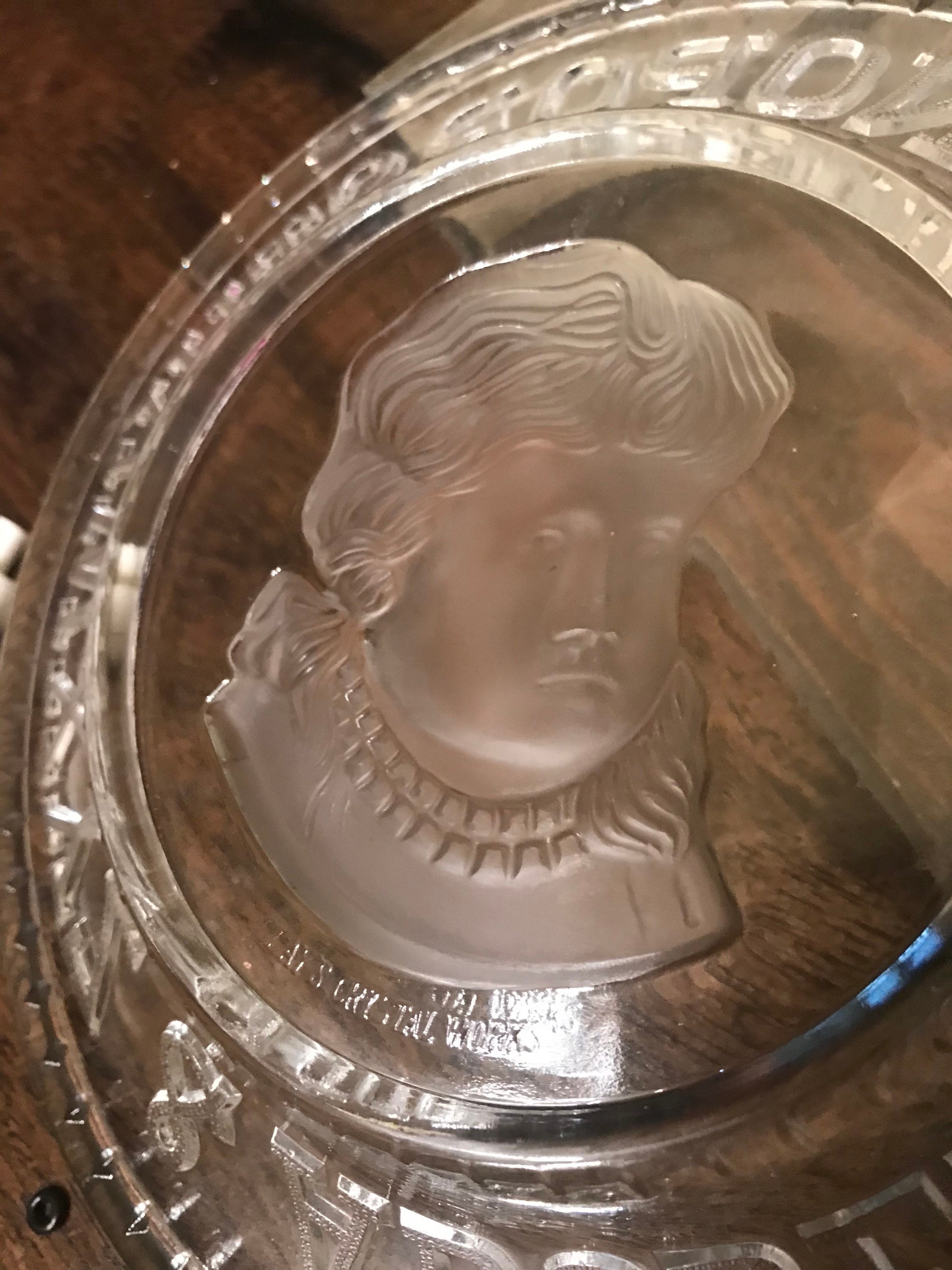 Vintage Clay's Crystal Works Alphabet ABC Glass Plate 8 Inches Vintage ...