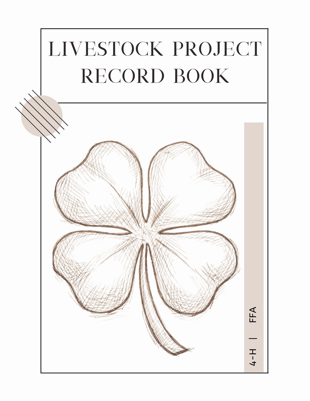 Livestock Project Record Book | 4-H FFA Show Planner (printable) - Etsy