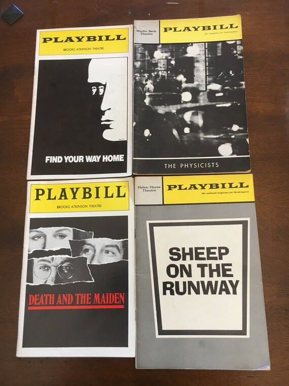 4 Rare Vintage Broadway Playbills From Plays That Had Star | Etsy