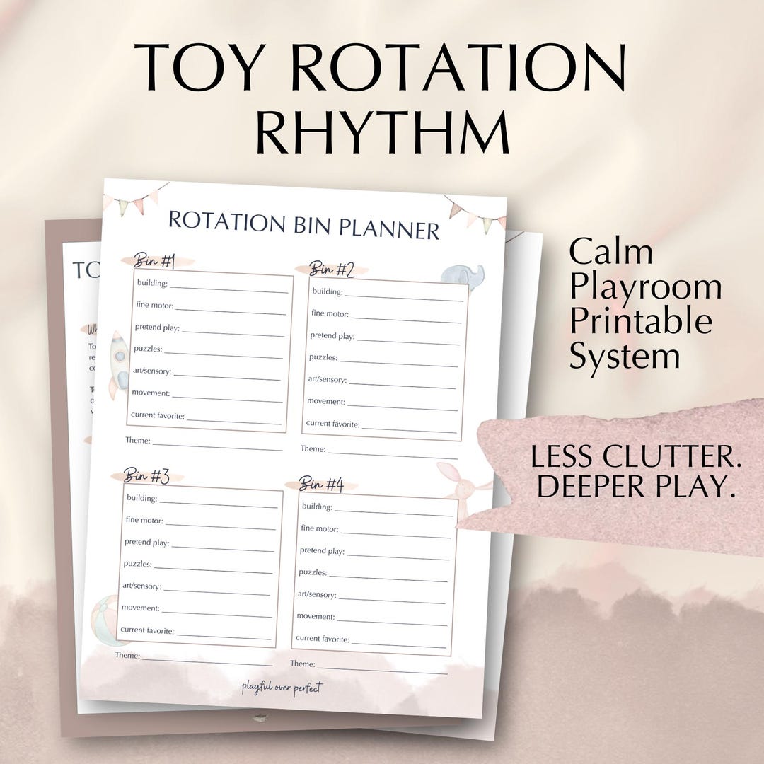 Toy Rotation Printable System | Toddler Playroom Organization Planner ...
