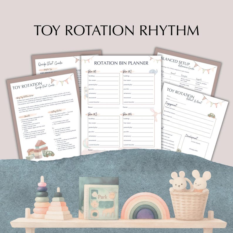 Toy Rotation Printable System | Toddler Playroom Organization Planner ...