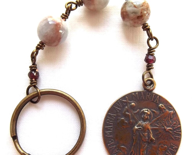 3 Hail Mary or 3 Privileges of Mary Key Chain - Etsy