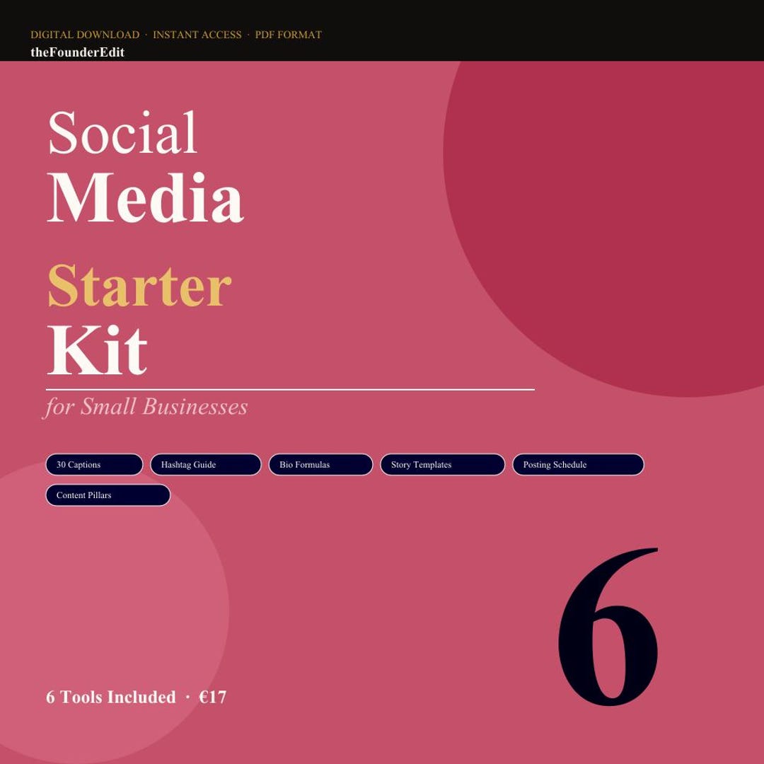Social Media Starter Kit for Small Businesses (digital Download) - Etsy