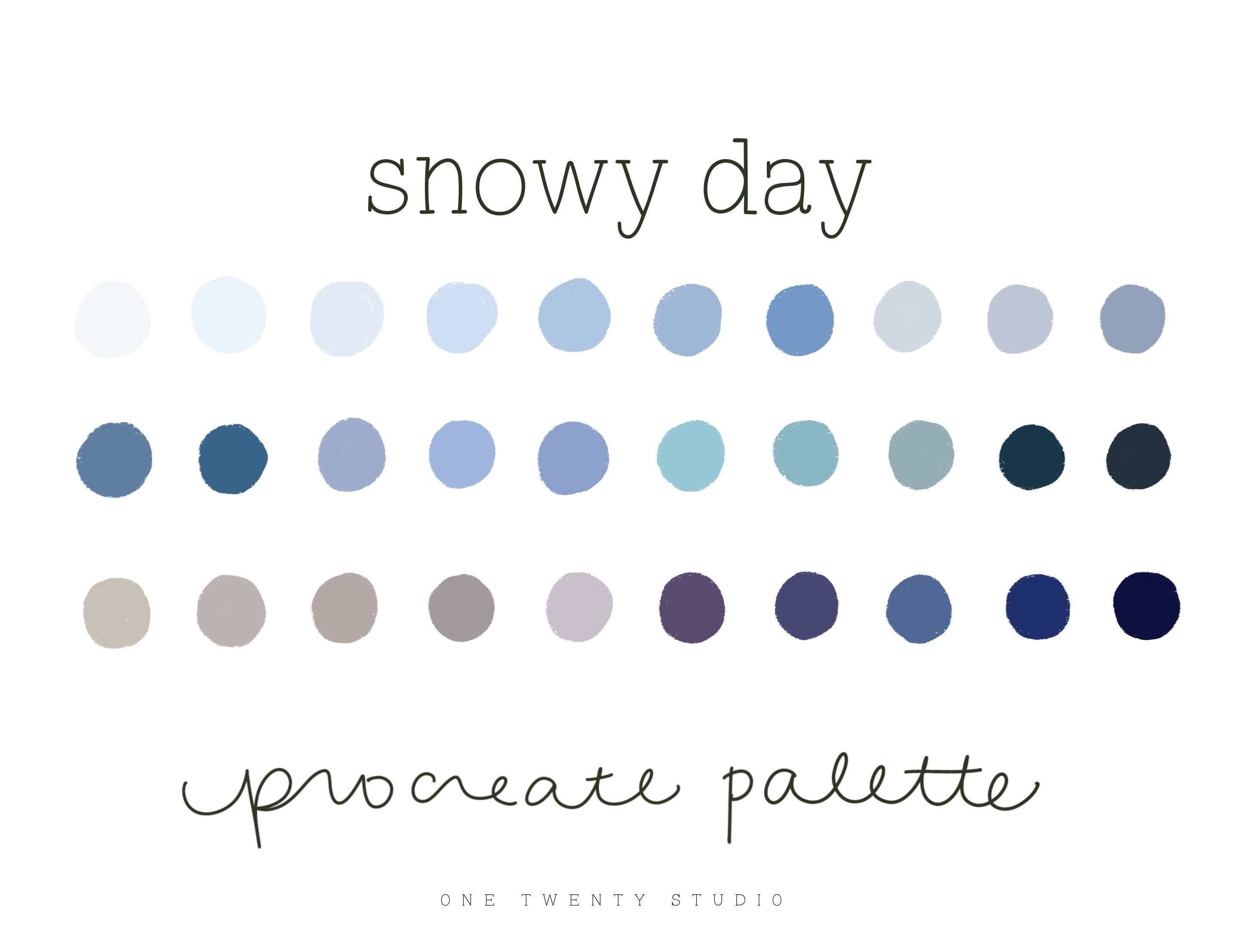 Snowy Day Procreate Color Palette, Procreate Palette, Procreate ...
