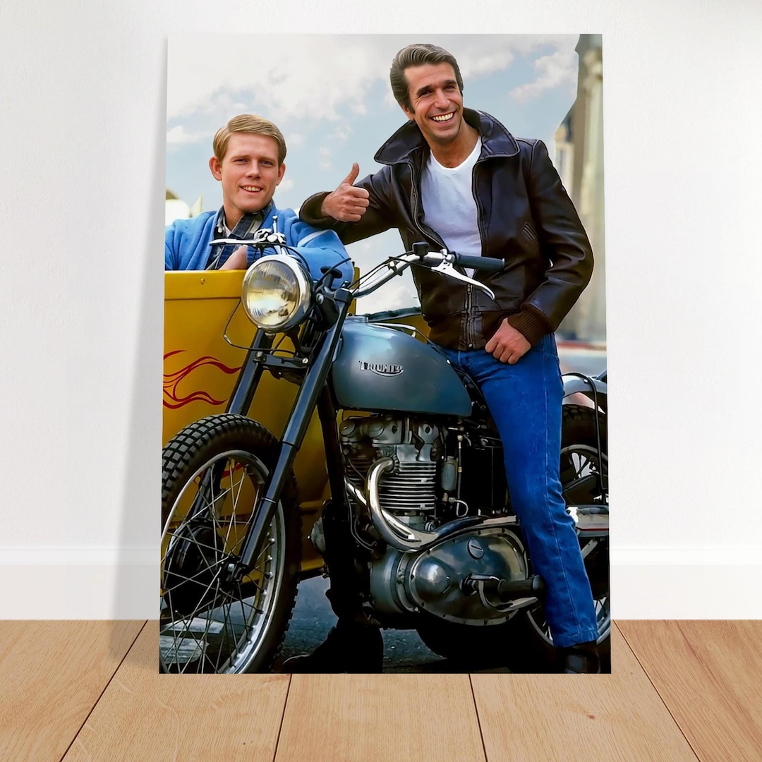 Vintage Poster "happy Days - Fonzie & Cunningham" 1975 - Etsy