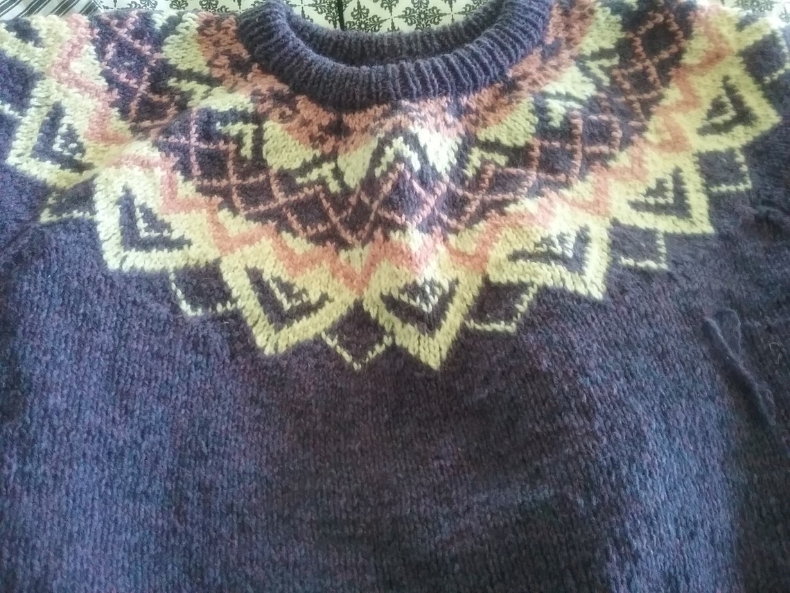 Fair Isle Scandinavian Wool Sweater | Etsy Canada