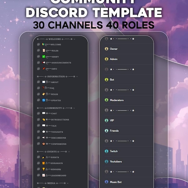 Discord server templates - Etsy España