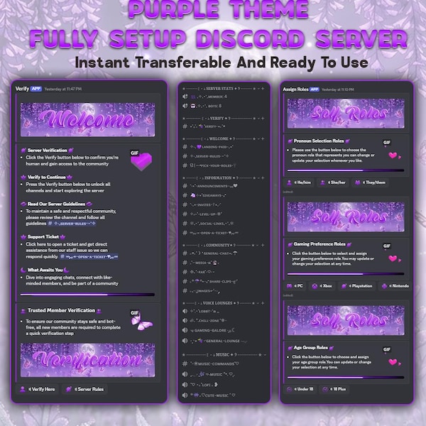Discord Purple Banners - Etsy