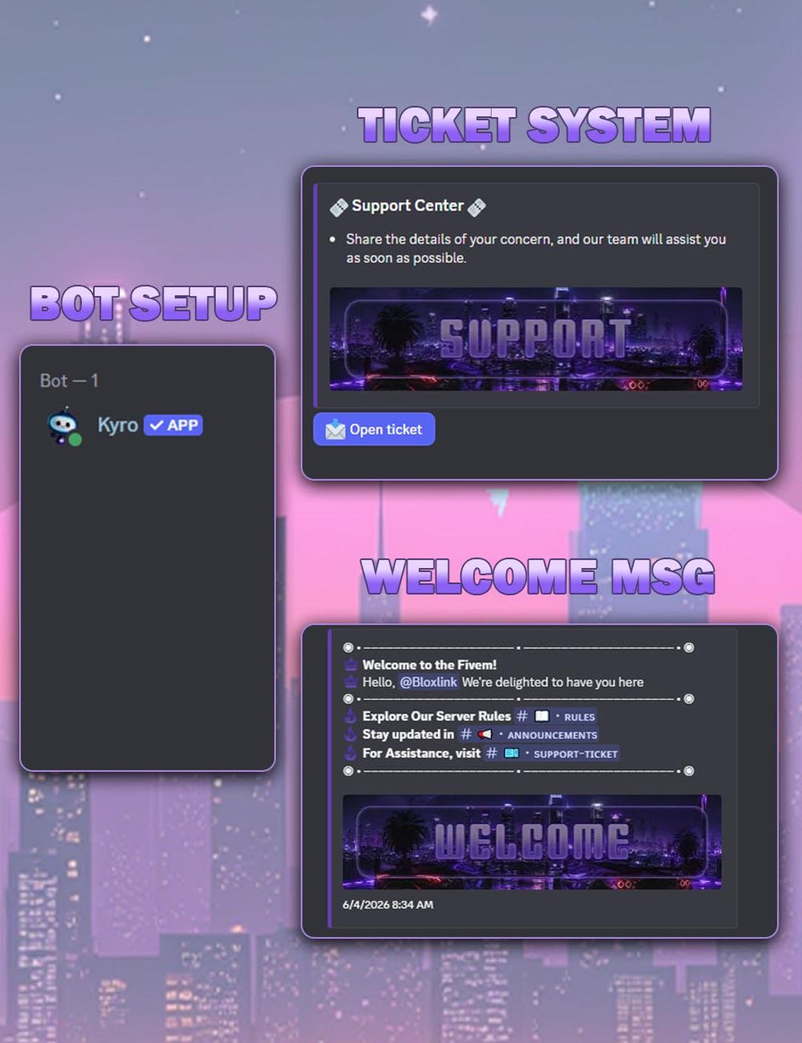 Pre Made Fivem Discord Server | RP Community Setup (instant Transfer ...