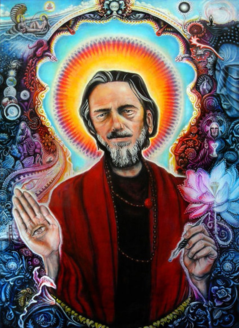 Alan Watts 18x24 Print Visionary Art Poster Psychedelic - Etsy