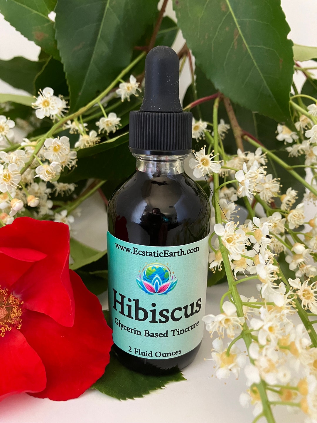 Hibiscus Flower Tincture - Alcohol Free Hibiscus Rosa-sinensis Extract ...