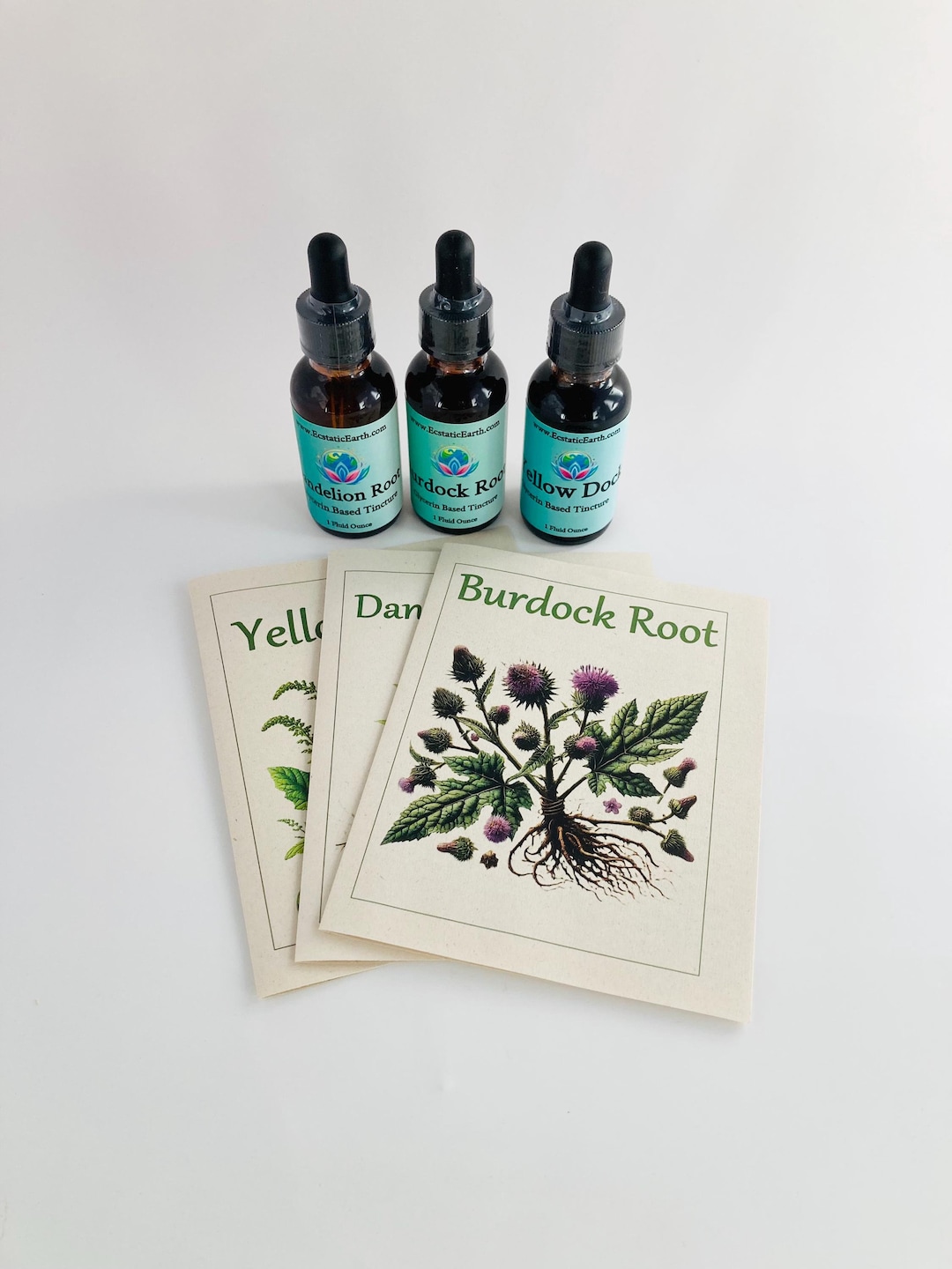 3 Bottle Combo Pack - Natural Detox - Burdock Root, Dandelion Root ...