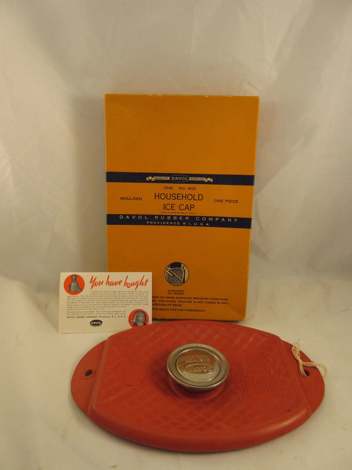 Vintage Davol Ice Cap Bag W/ Box Rubber Moulded 402 Medical Device - Etsy