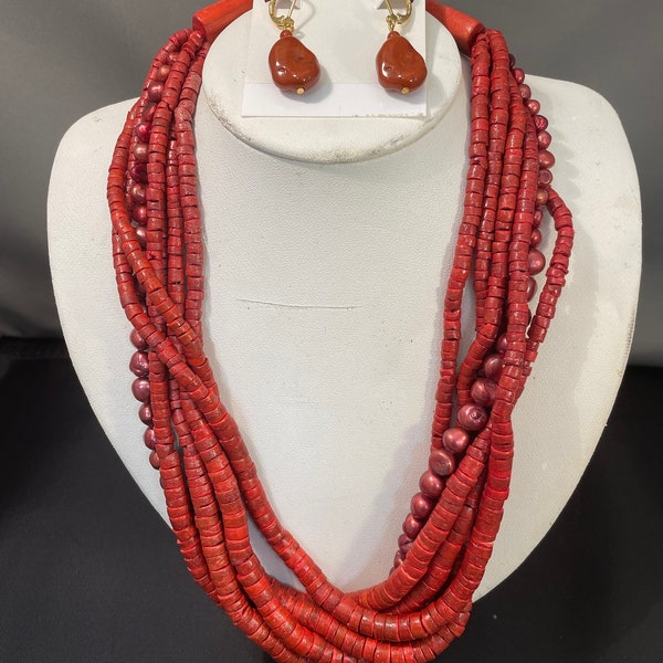 Rust Color Necklace - Etsy