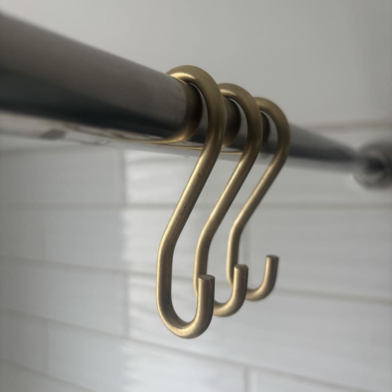 Brass Curtain Rod and Rings - Etsy