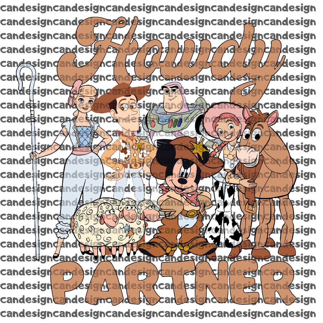 Howdy Partner Png, Cowboy and Friends, Retro Western Png, Friendship ...