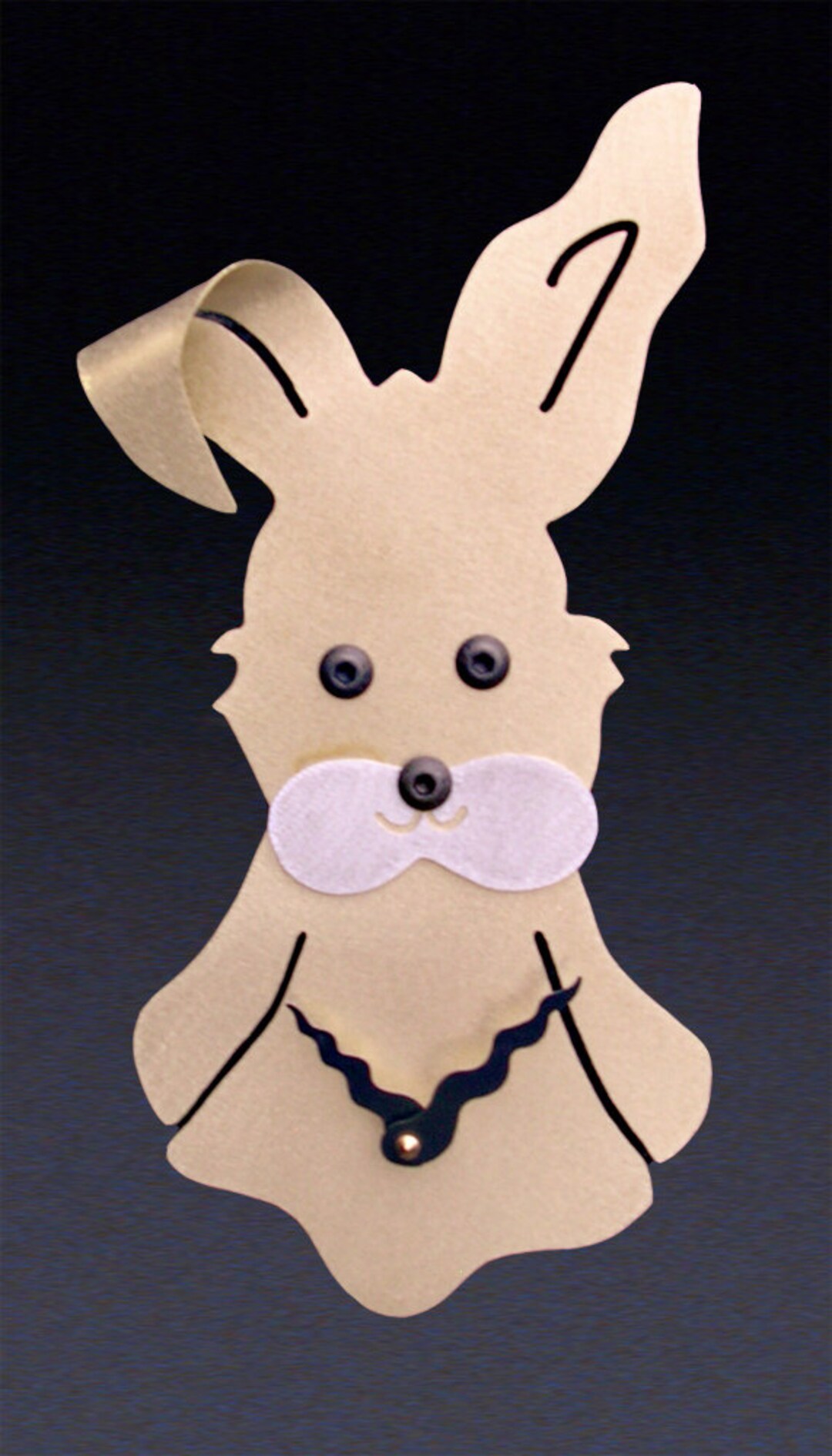 Bunny Art - Bunny Clock - Rabbit Clock - by Anita Edwards - Etsy