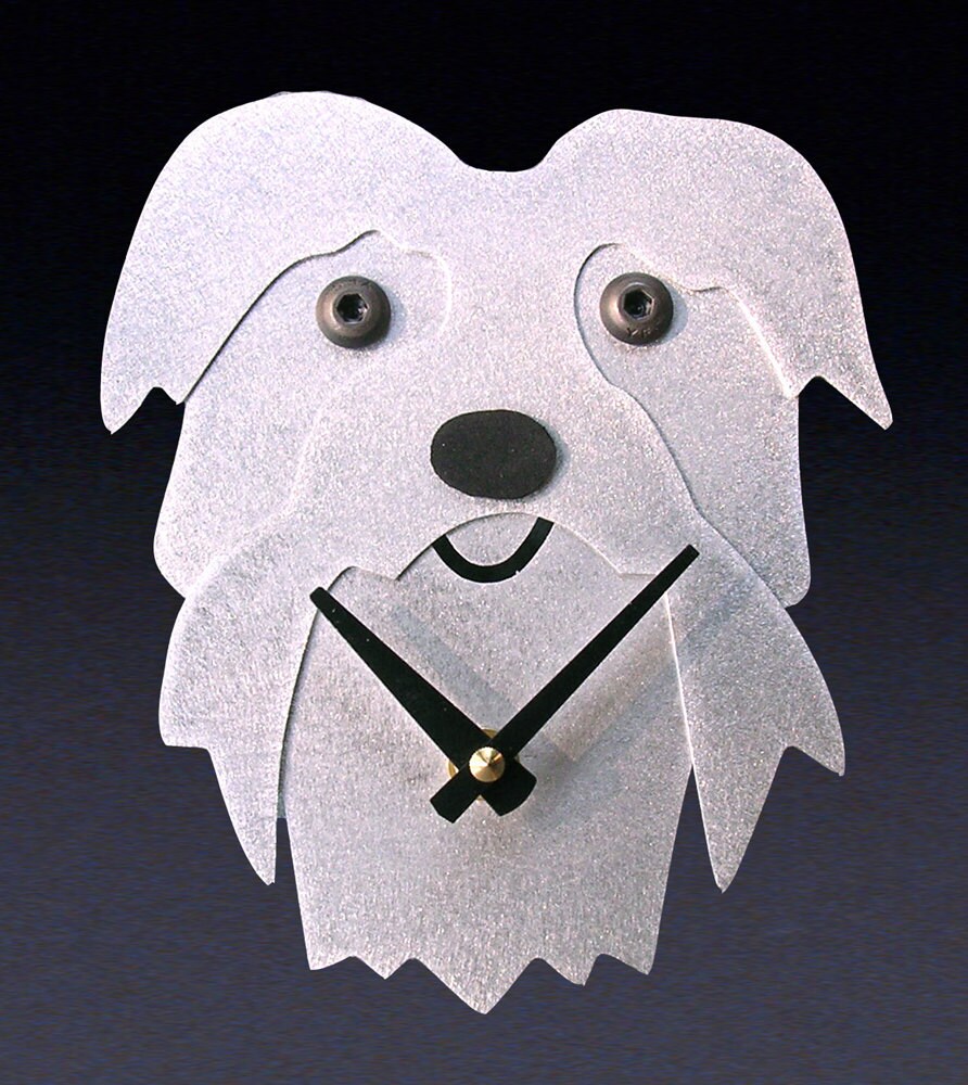 Maltese Dog Art - Maltese Clock - by Anita Edwards - Etsy