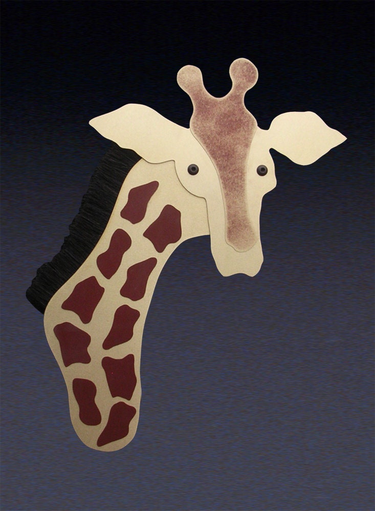 Giraffe Art - Giraffe Head Wall Sculpture - by Anita Edwards - Etsy