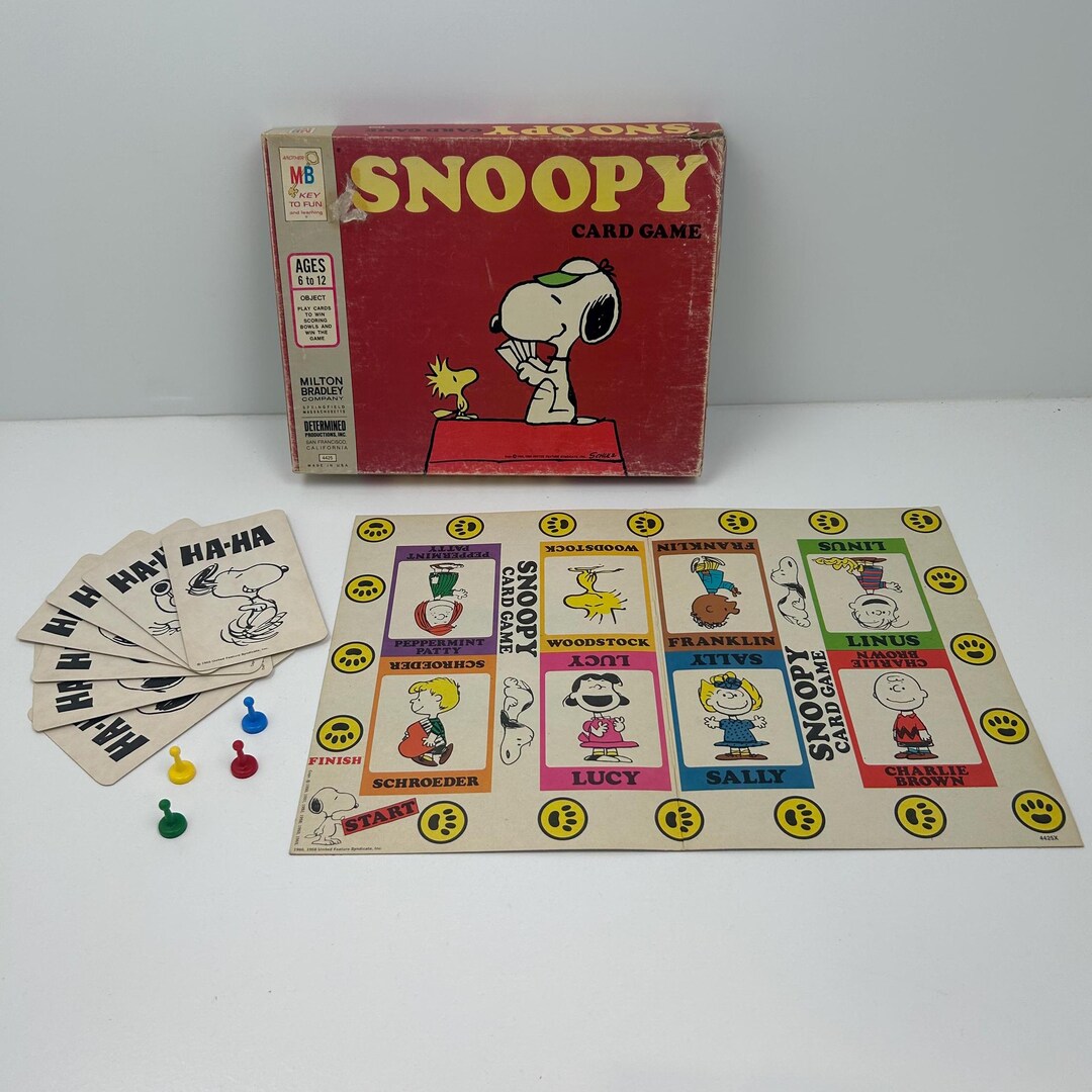 Vintage Snoopy Card Game - Etsy