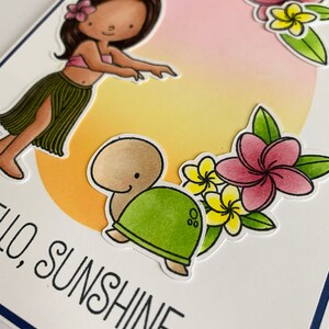 Handmade Hula Girl Greeting Card Polynesian Card Hello - Etsy