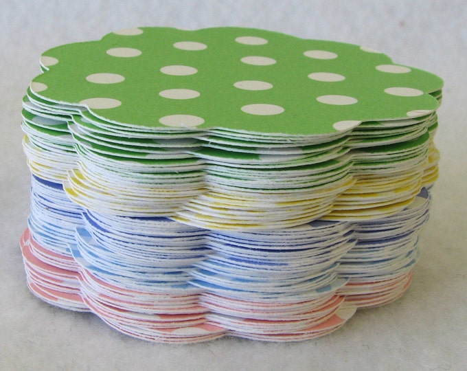 Scalloped Edge Die Cut Paper Circles - Pastels - 2.5" - Confetti ...
