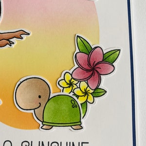 Handmade Hula Girl Greeting Card - Polynesian Card - Hello Sunshine ...