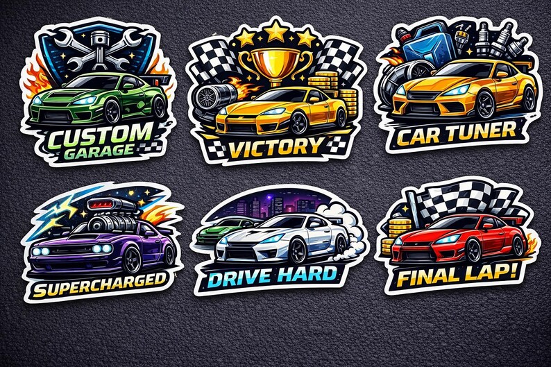 Retro Car Stickers: Muscle, Hot Rod, Truck, Road Culture Decals - Etsy